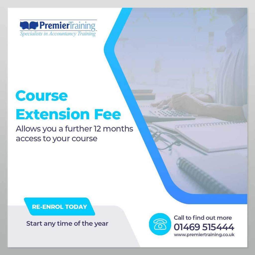 Course Extension Fee – £120 – Premier Training